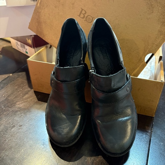Born | Shoes | Born Black Leather Mules | Poshmark